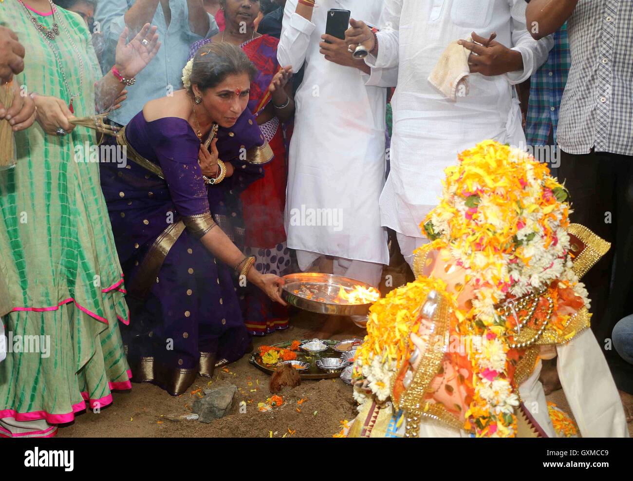 Bollywood actor Dimple Kapadia participates procession for the ...