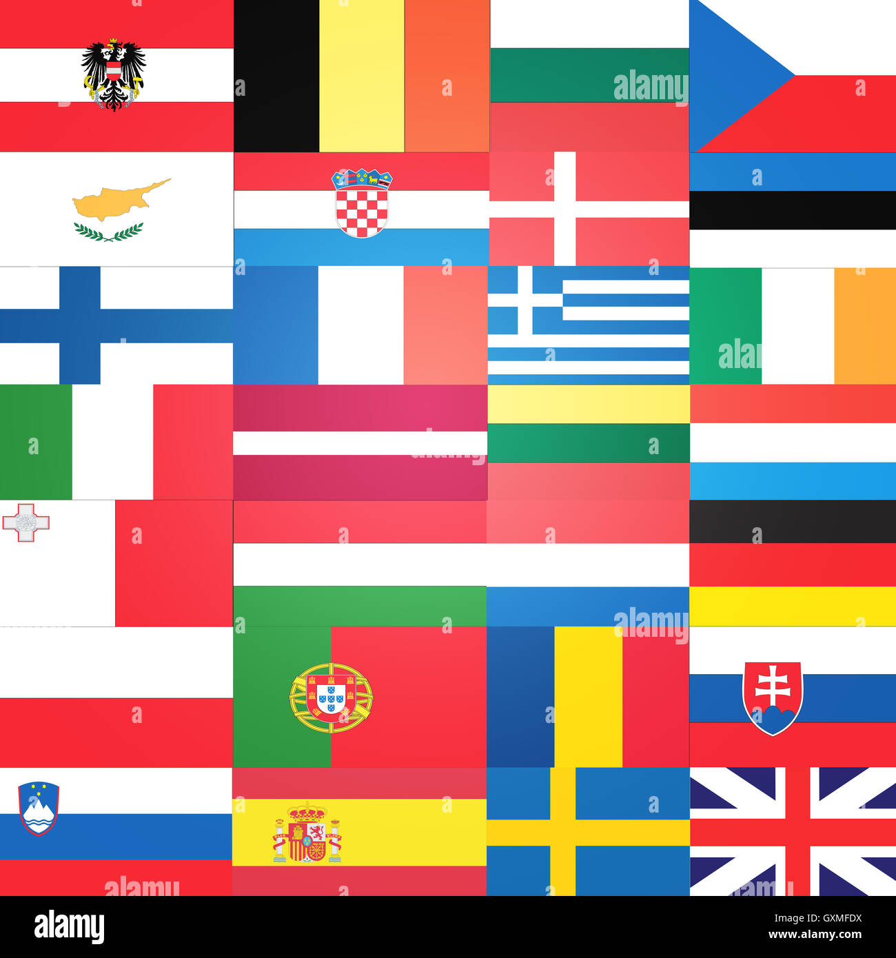 All flags, EU Member States, background, texture, illustration Stock ...