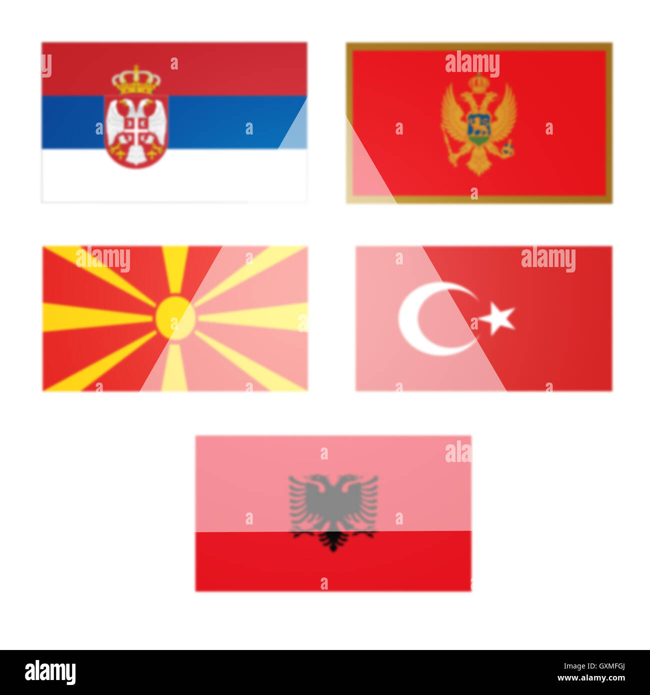 Flags, candidates for EU membership, a place to write messages ...