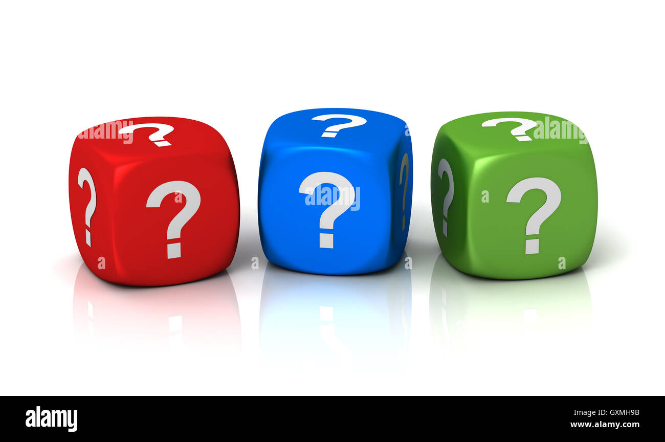 Dice question mark symbol isolated hi-res stock photography and images ...