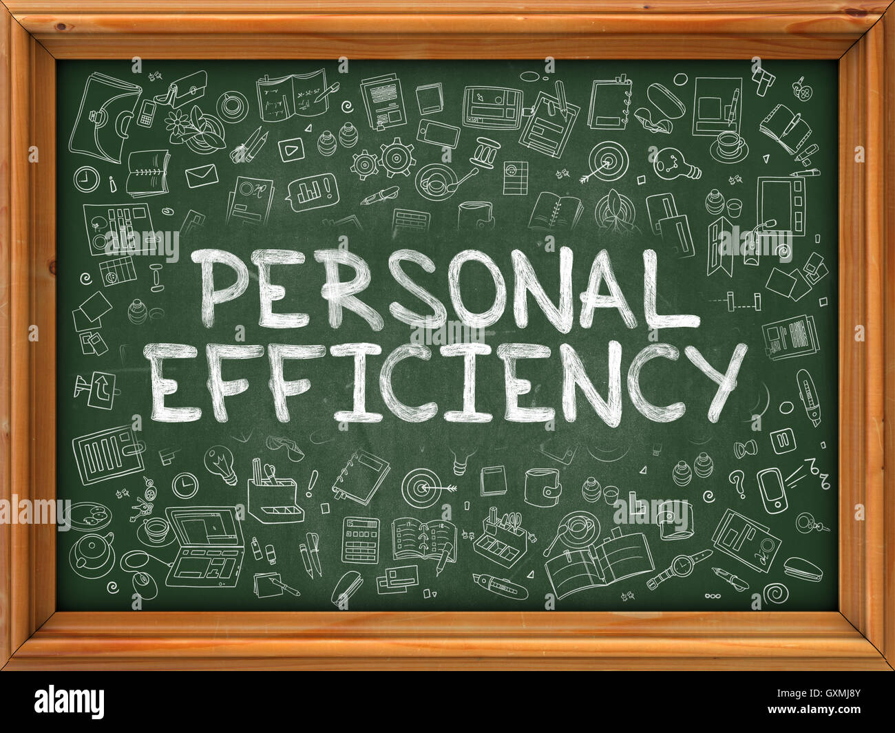 Personal Efficiency - Hand Drawn on Green Chalkboard Stock Photo - Alamy