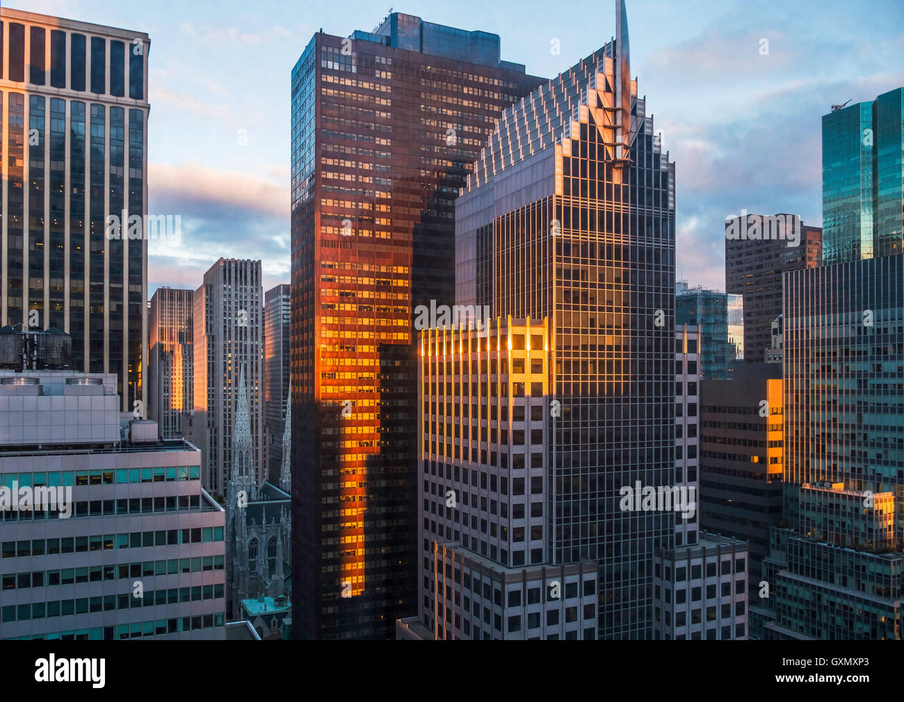 The Mutual of America building and surrounding buildings, New York ...
