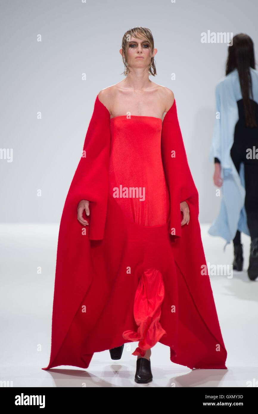 Models on the catwalk during the Swedish School of Textiles Spring ...