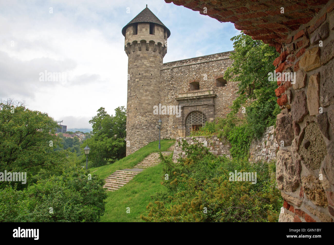 Round Tower at Budapest Castle, Hungary Stock Photo - Alamy