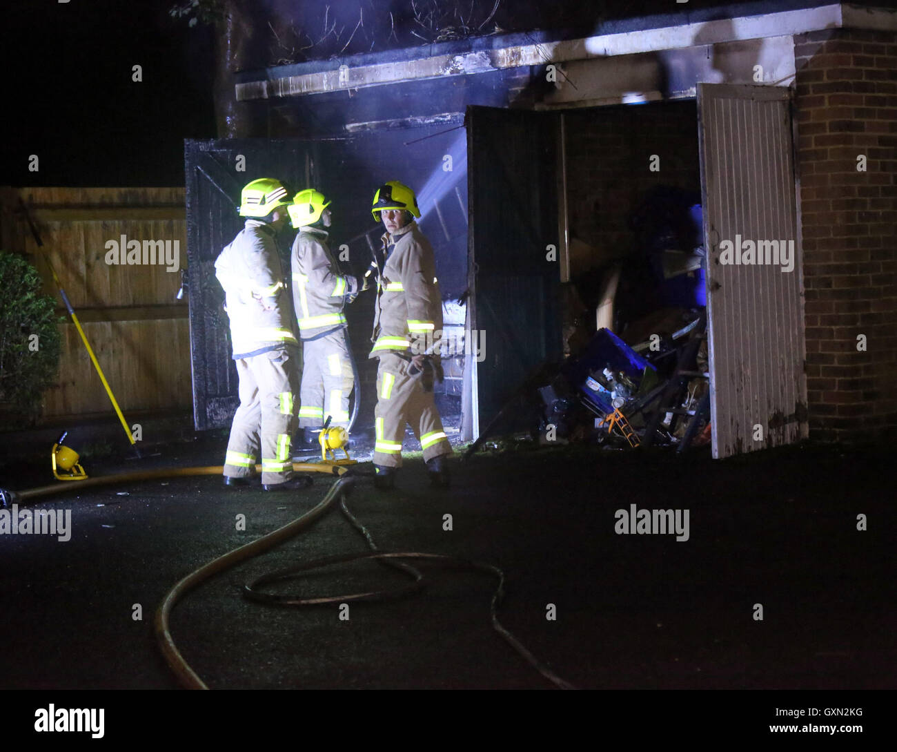 Woking, Surrey, UK. 16th September, 2016. Lightning strike' causes ...