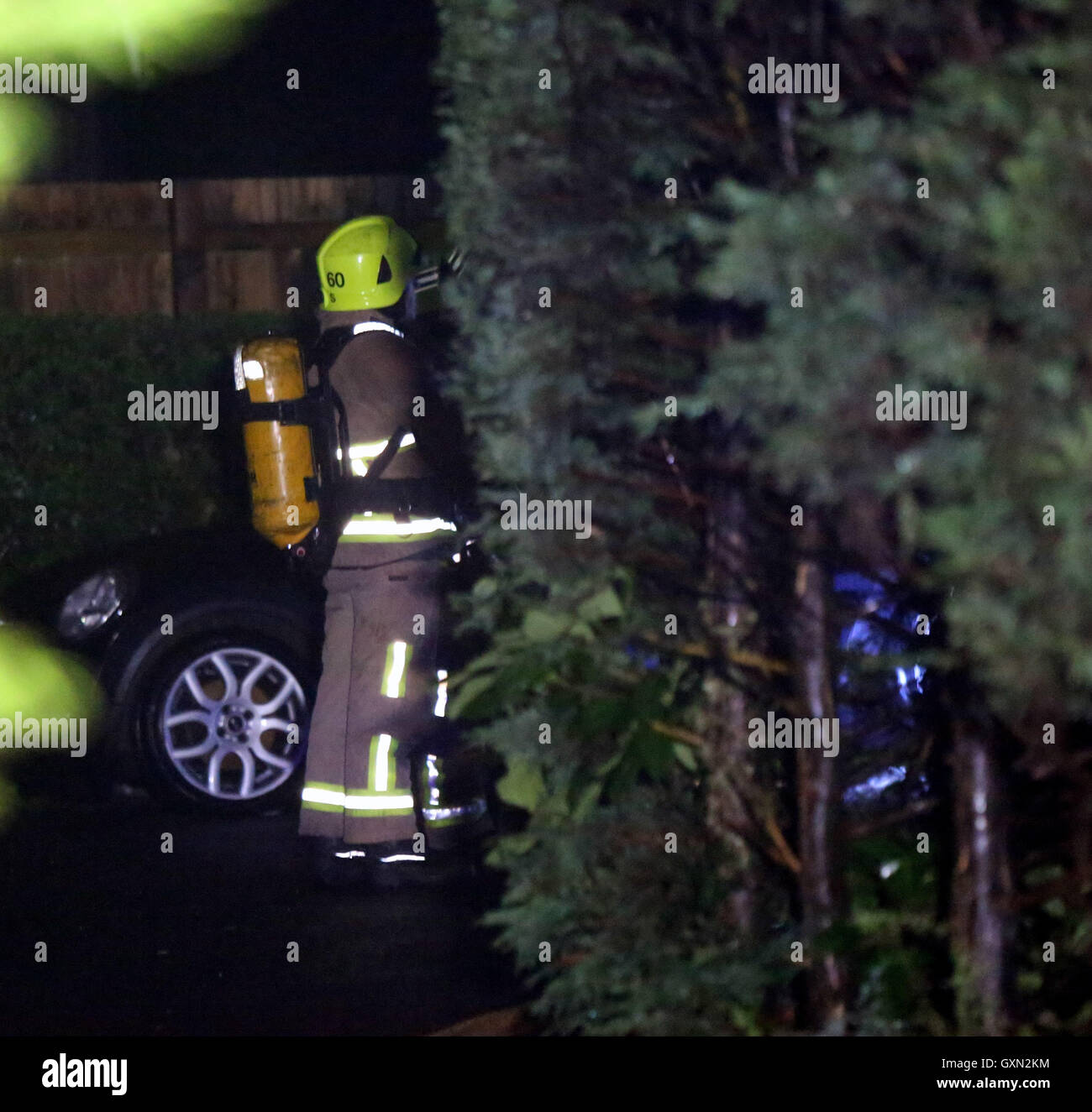 Woking, Surrey, UK. 16th September, 2016. Lightning strike' causes ...