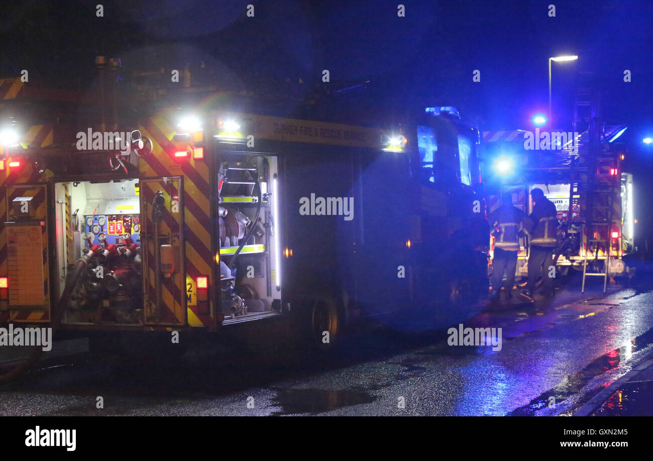 Woking, Surrey, UK. 16th September, 2016. Lightning strike' causes ...