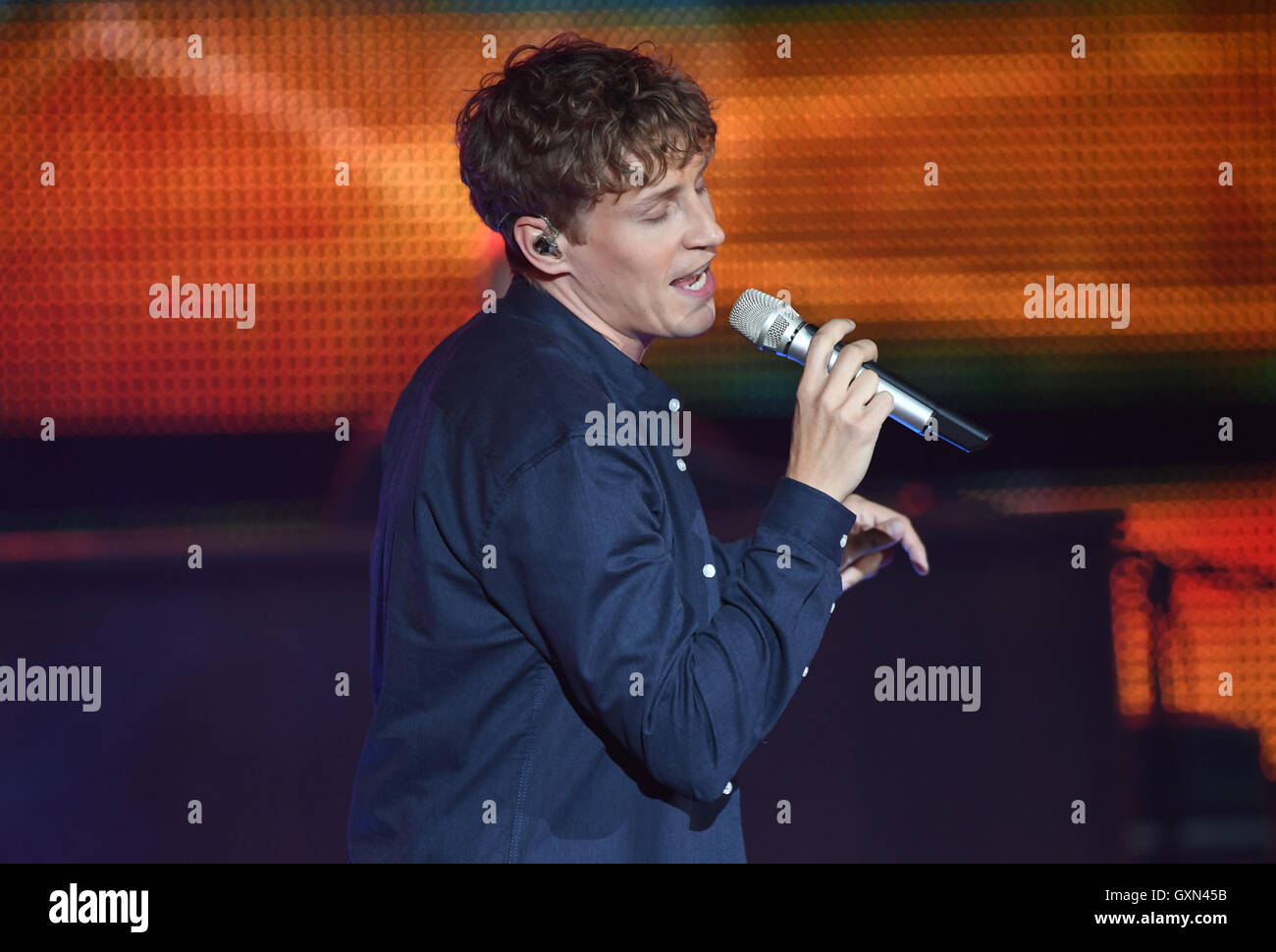 Baden-Baden, Germany. 16th September, 2016. Tim Bendzko performs during ...