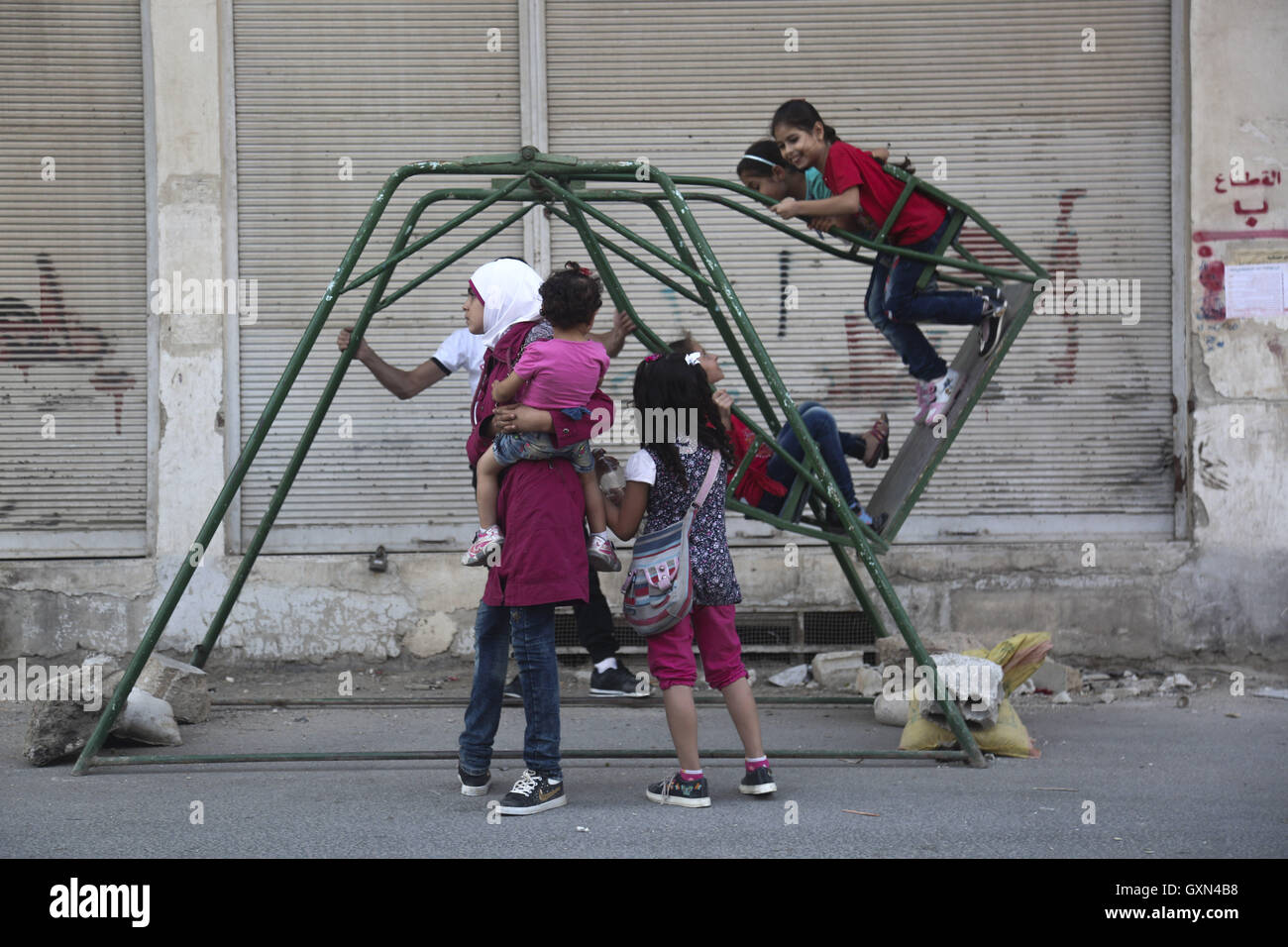 September 12, 2016 - Al-Ghouta, Damascus, Syria - Syrian children ...