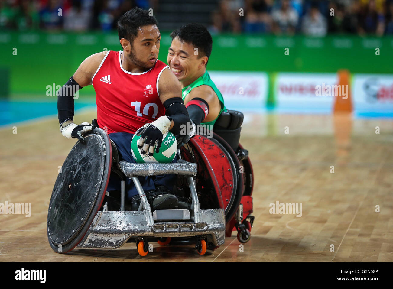 Rio De Janeiro, Brazil. 16th Sep, 2016. During the Rugby Wheelchair ...