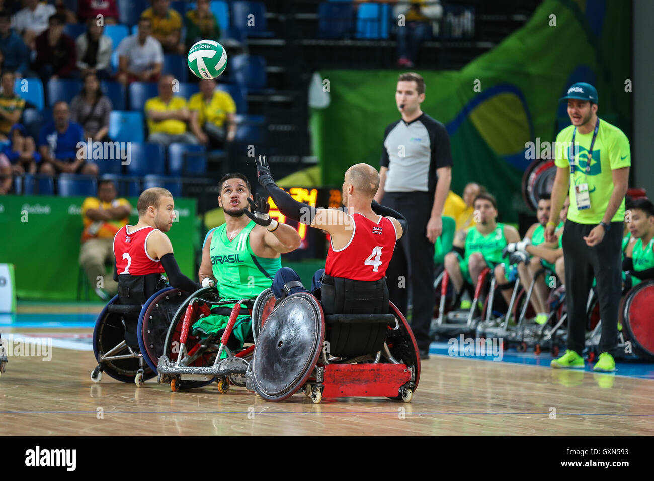 Rio De Janeiro, Brazil. 16th Sep, 2016. During the Rugby Wheelchair ...