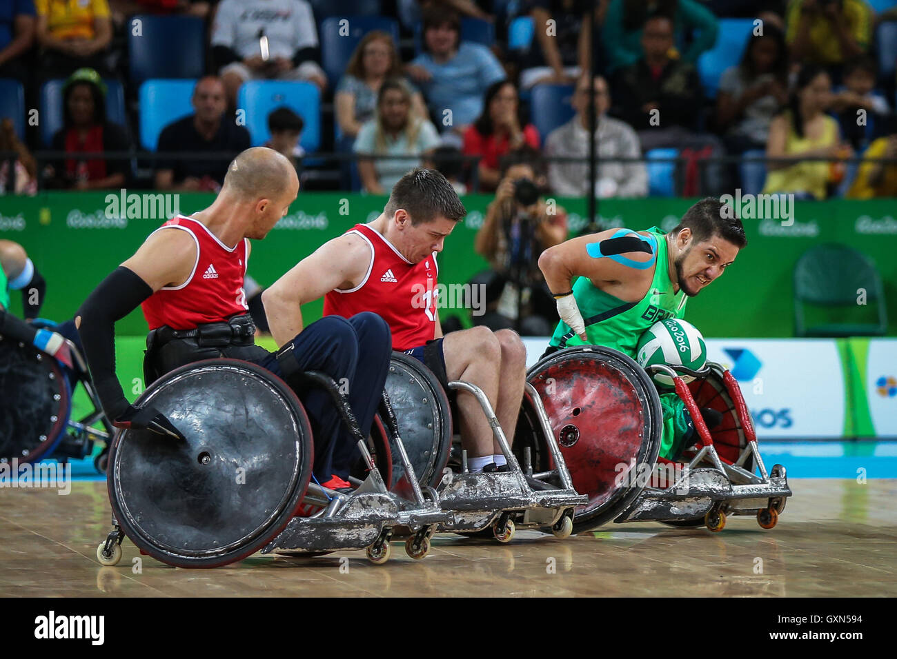 Rio De Janeiro, Brazil. 16th Sep, 2016. During the Rugby Wheelchair ...