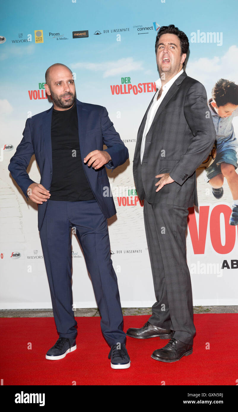 Berlin, Germany. 16th Sep, 2016. Italian actor Checco Zalone (l) and ...