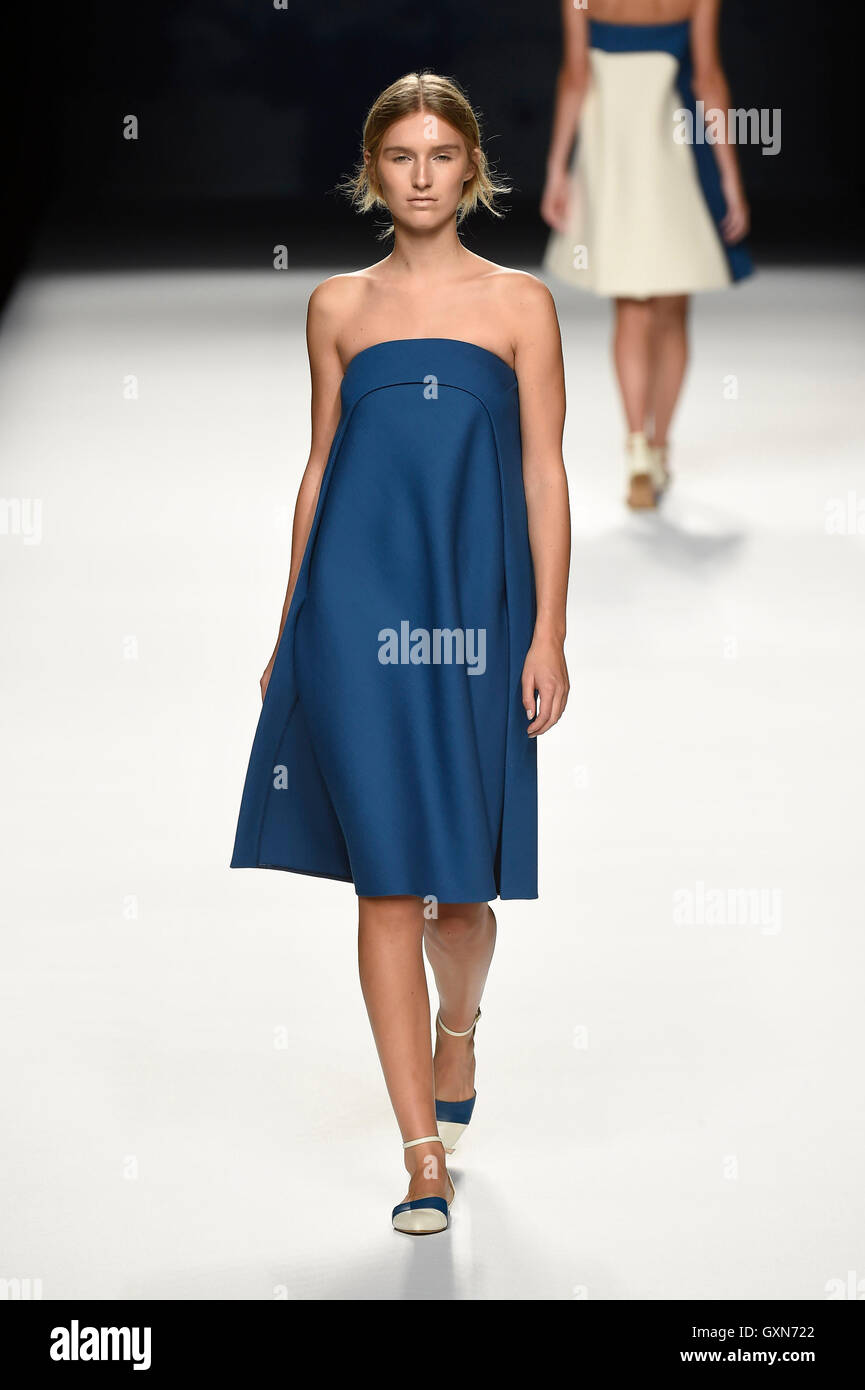 A model wears at collection runway a creation from Devota & Lomba ...