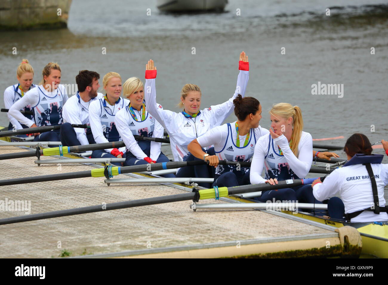 Henley-on-Thames, UK. 17th September, 2016. Olympic Rowing medalists ...