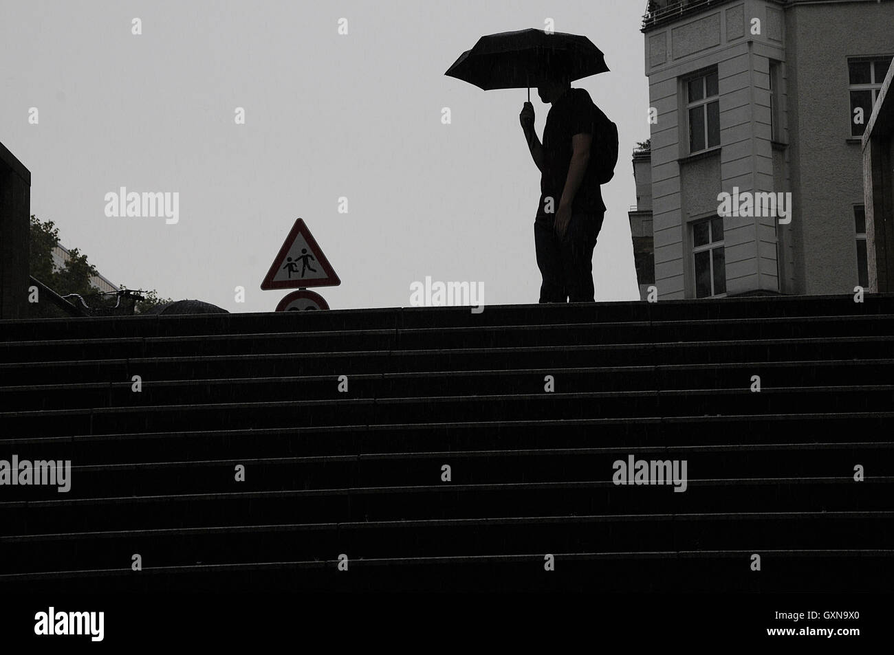 Berlin, Germany. 17th September, 2016. Heavy rainy and cold weather in ...