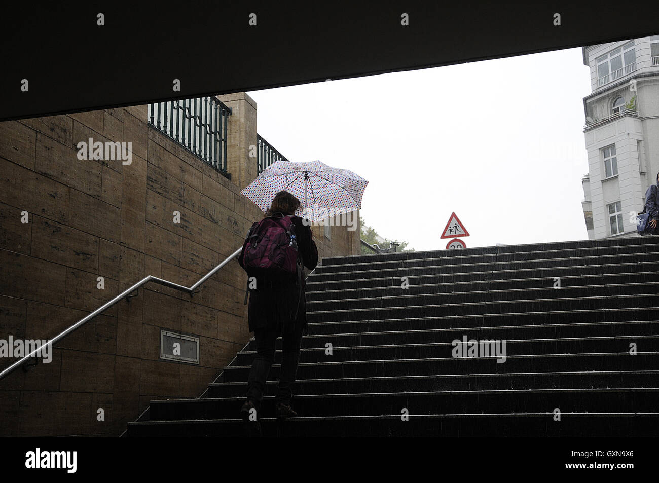 Berlin, Germany. 17th September, 2016. Heavy rainy and cold weather in ...