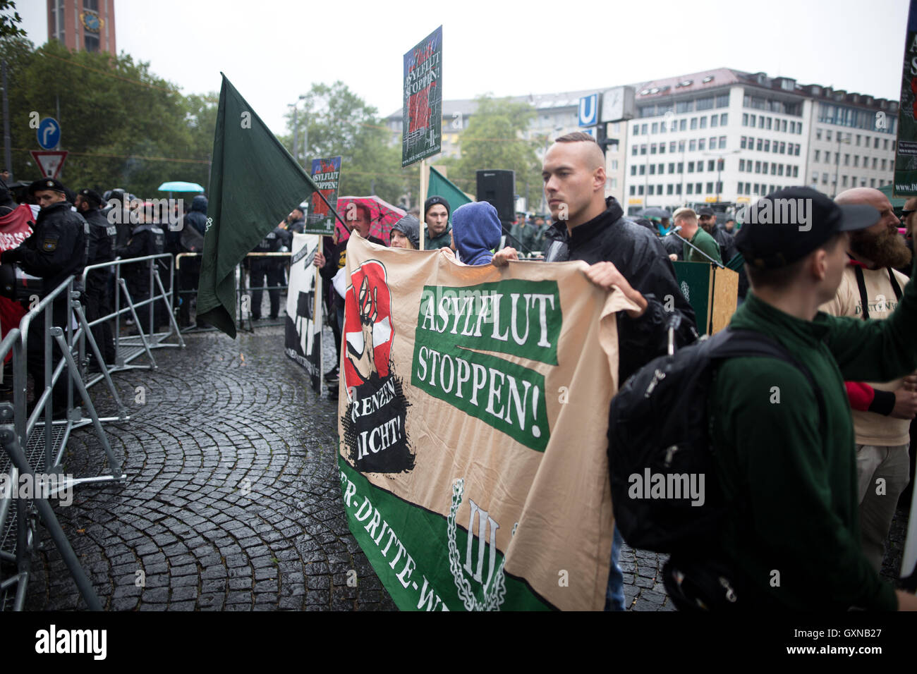Munich, Germany. 17th September, 2016. Neonazi organisations such as ...