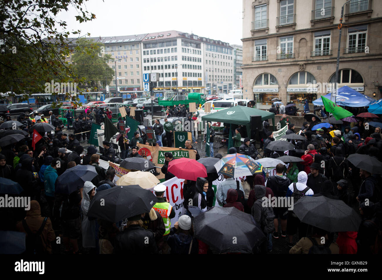 Munich, Germany. 17th September, 2016. Neonazi organisations such as ...