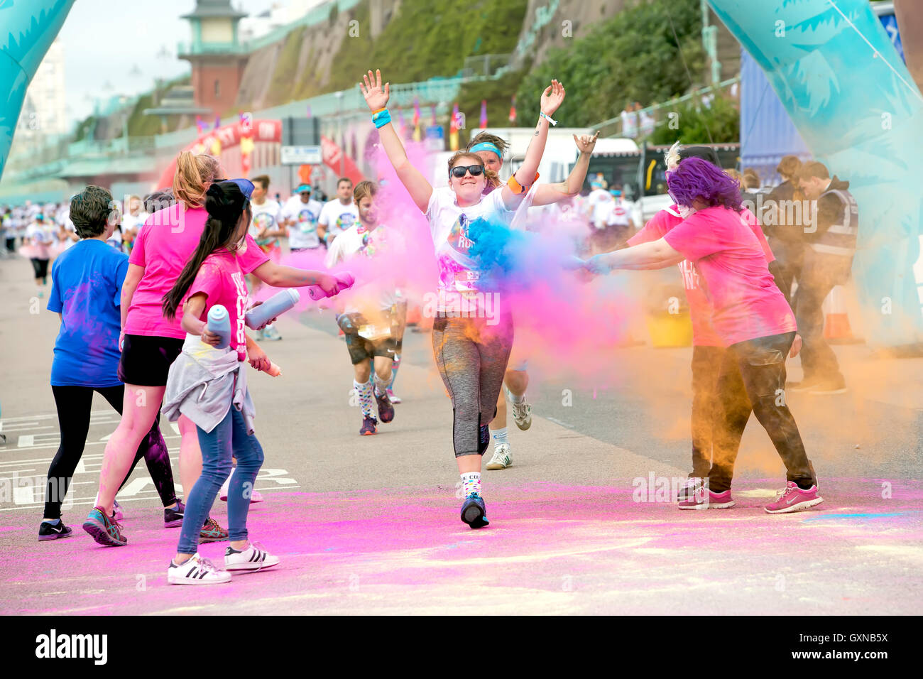 This is the Colour Run, Brighton 2016 Stock Photo - Alamy