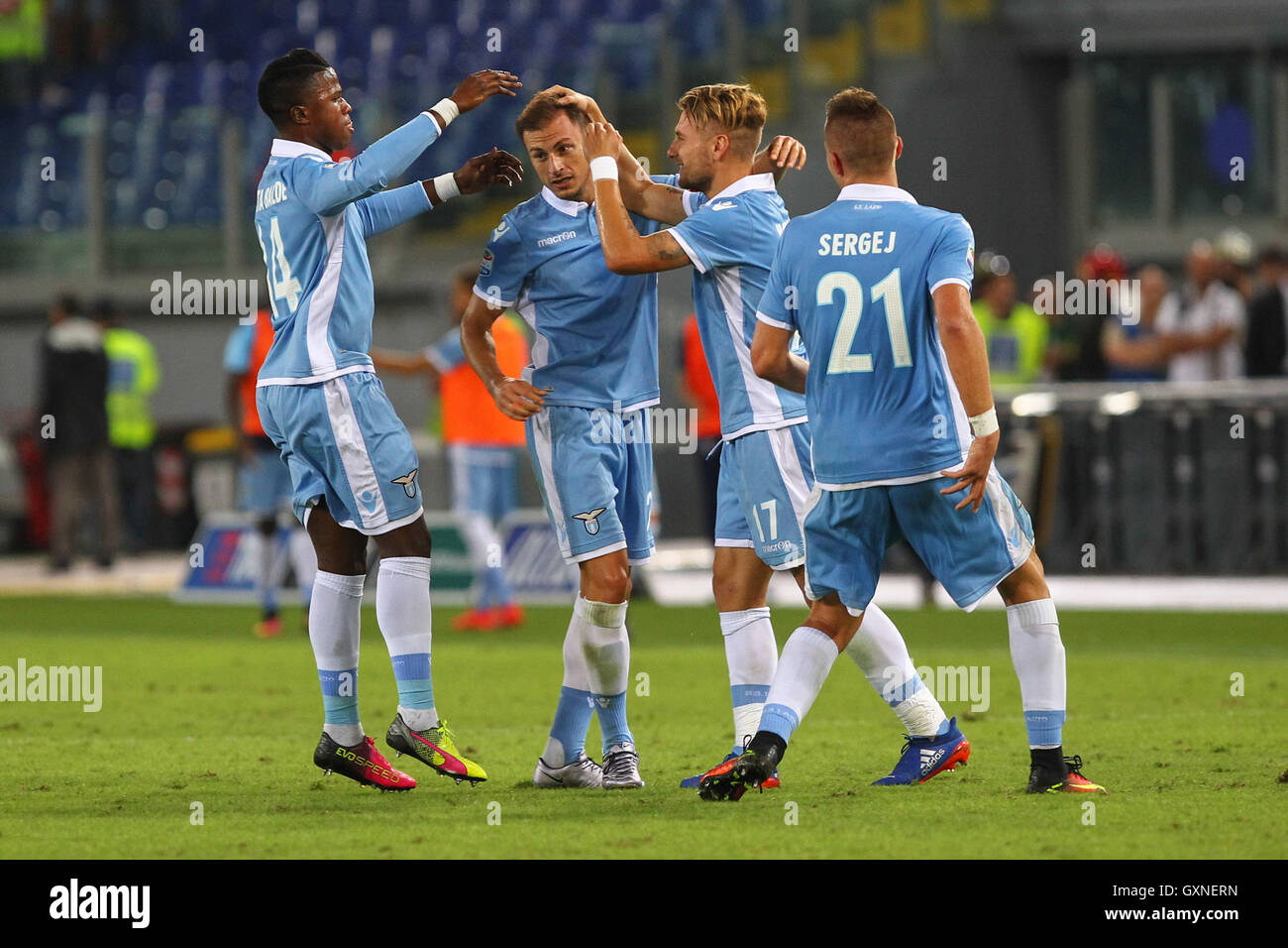 Stadium Olimpico, Rome, Italy. 17th Sep, 2016. Serie A football league ...