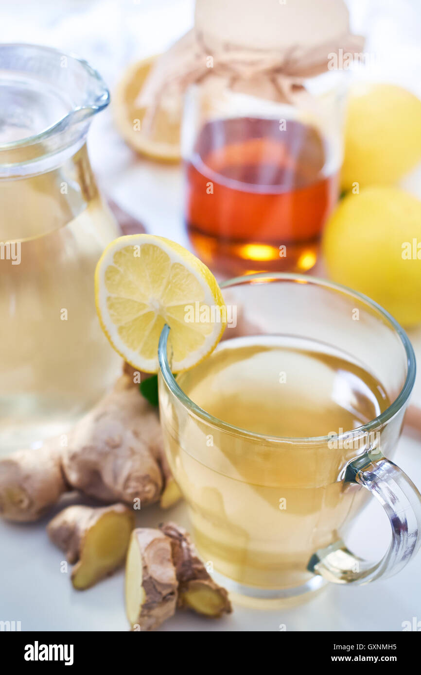 Ginger tea on white hi-res stock photography and images - Alamy