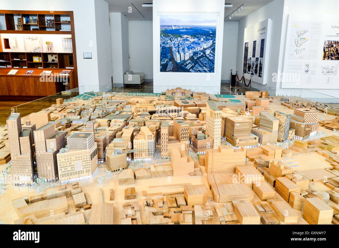 Scale model of Downtown Doha at the Msheireb Enrichment Centre Stock ...