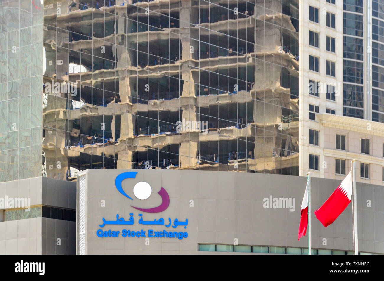 Qatar Stock Exchange Building Doha High Resolution Stock Photography ...