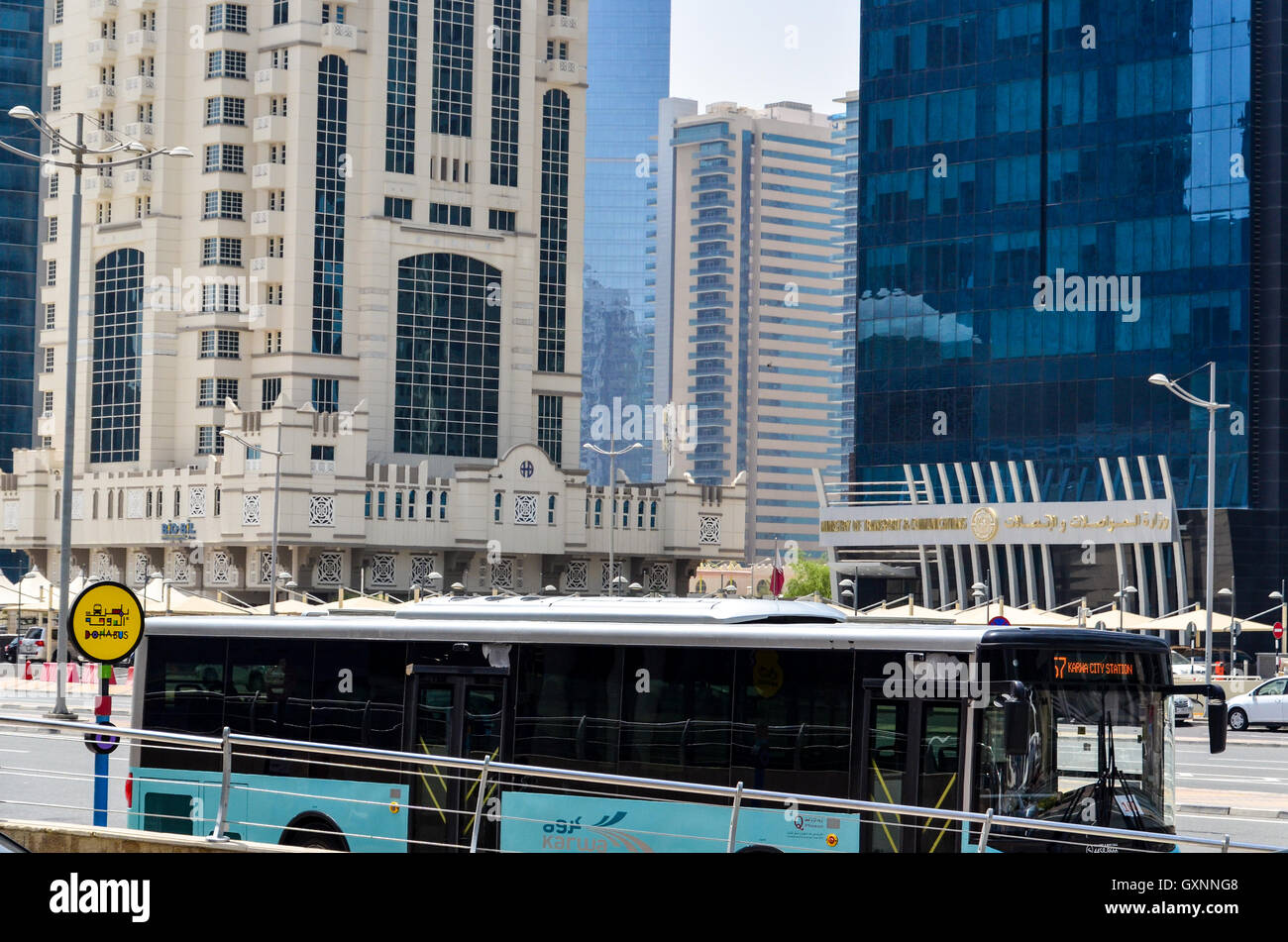 Bus in Doha, Qatar Stock Photo - Alamy