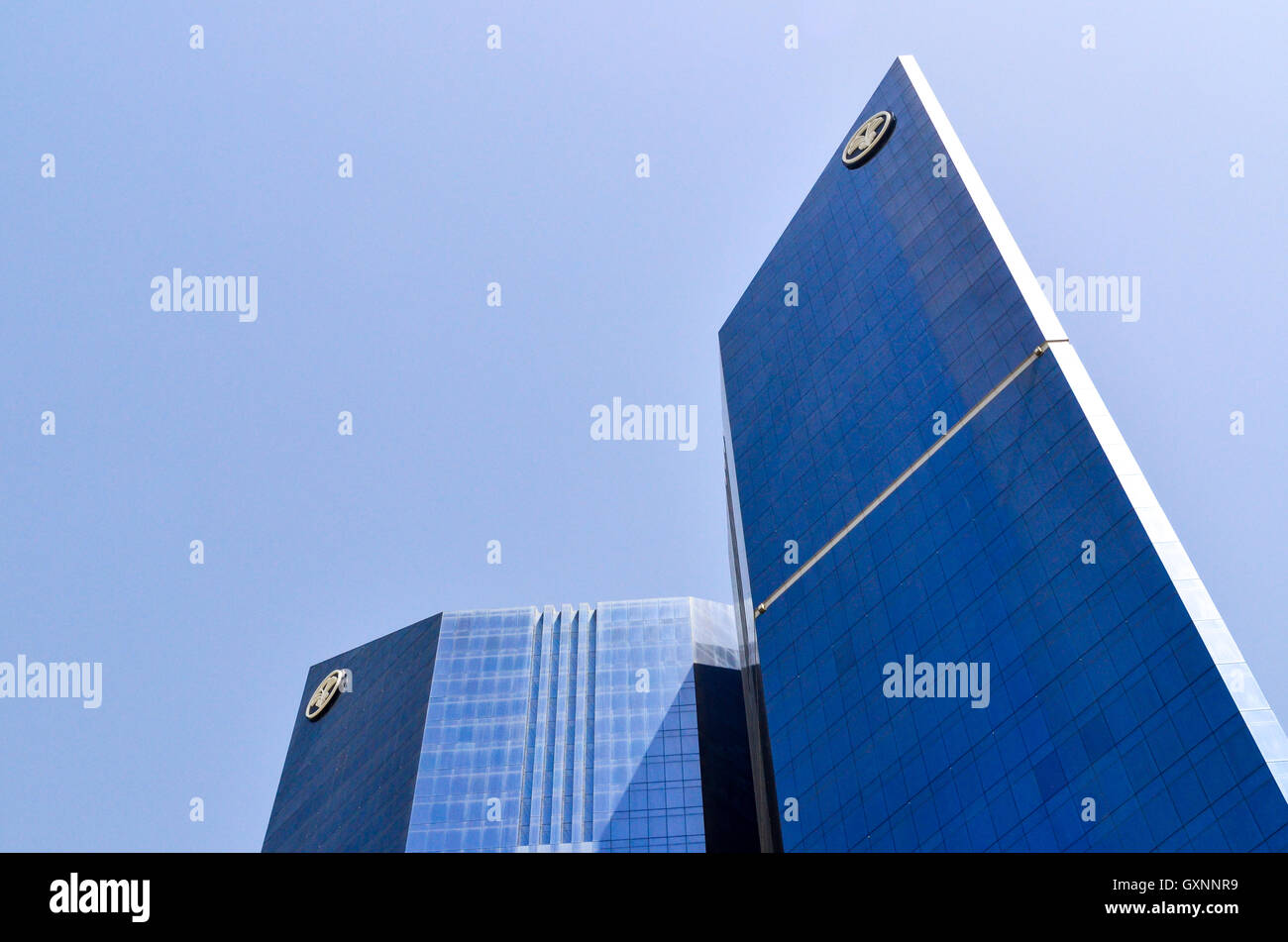 Samrya Twin Towers in Doha, Qatar Stock Photo - Alamy