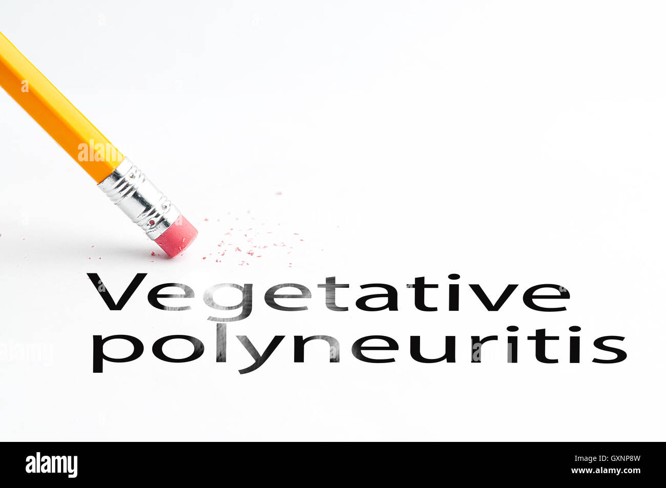 Pencil with eraser Vegetative polyneuritis Stock Photo - Alamy