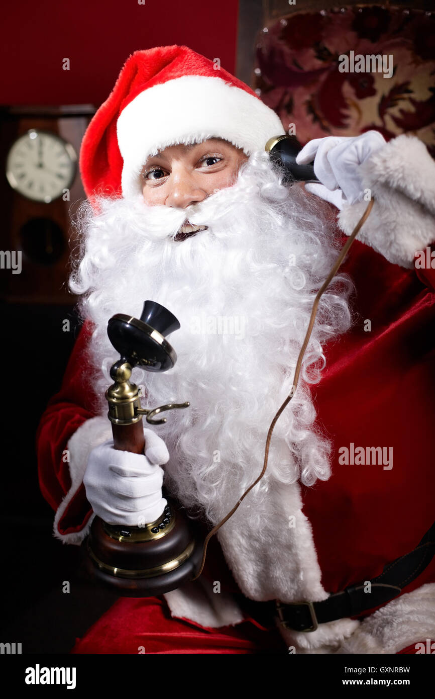 Who s calling Santa Stock Photo - Alamy