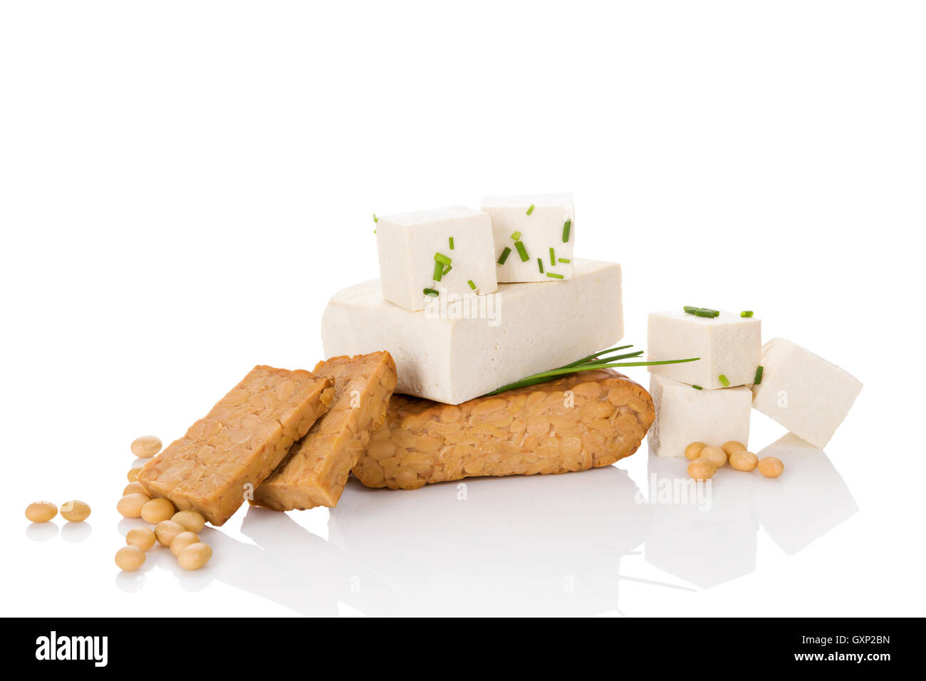 Culinary tofu eating. Tofu isolated on white background Stock Photo - Alamy