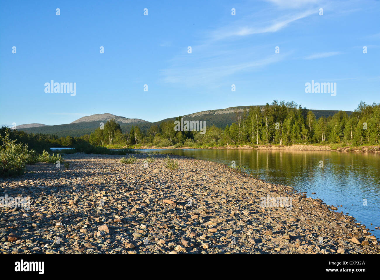 Taiga river in the Northern Urals. The national Park "Yugyd VA", the ...