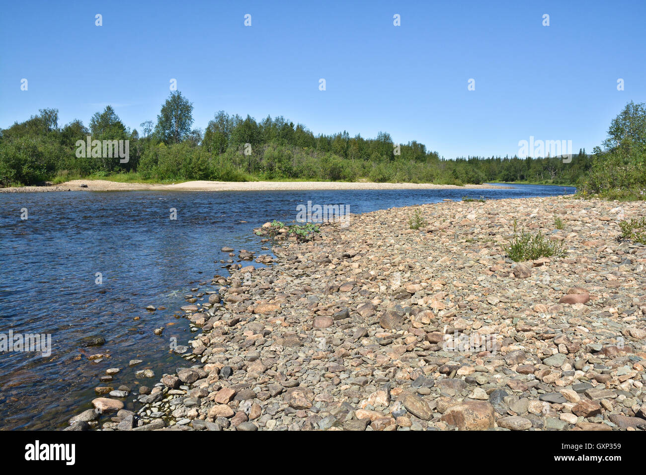 Taiga river in the Northern Urals. The national Park "Yugyd VA", the ...