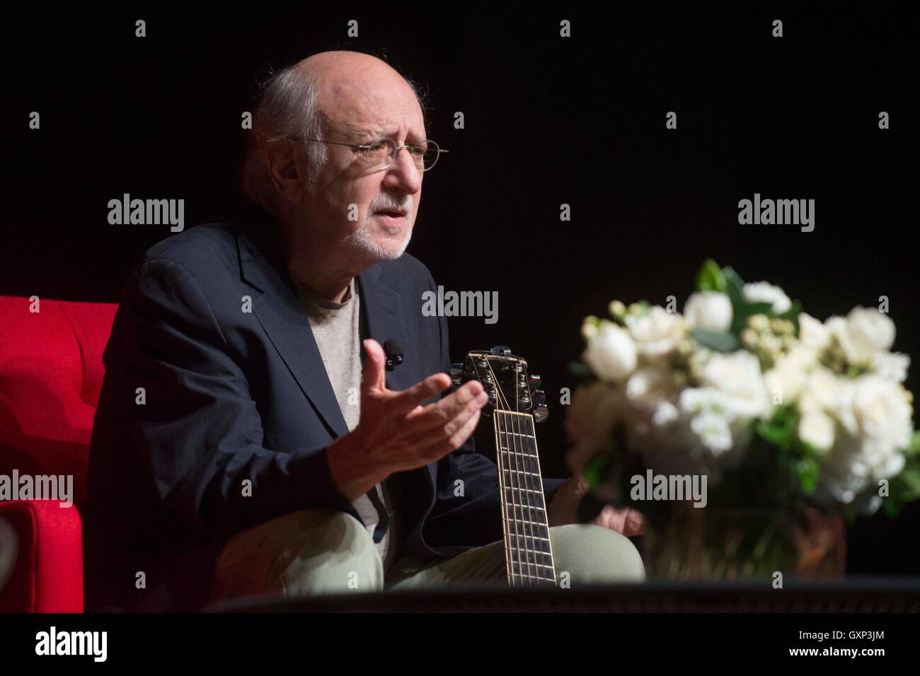 Folk singer Peter Yarrow discusses music during the Vietnam War in a ...
