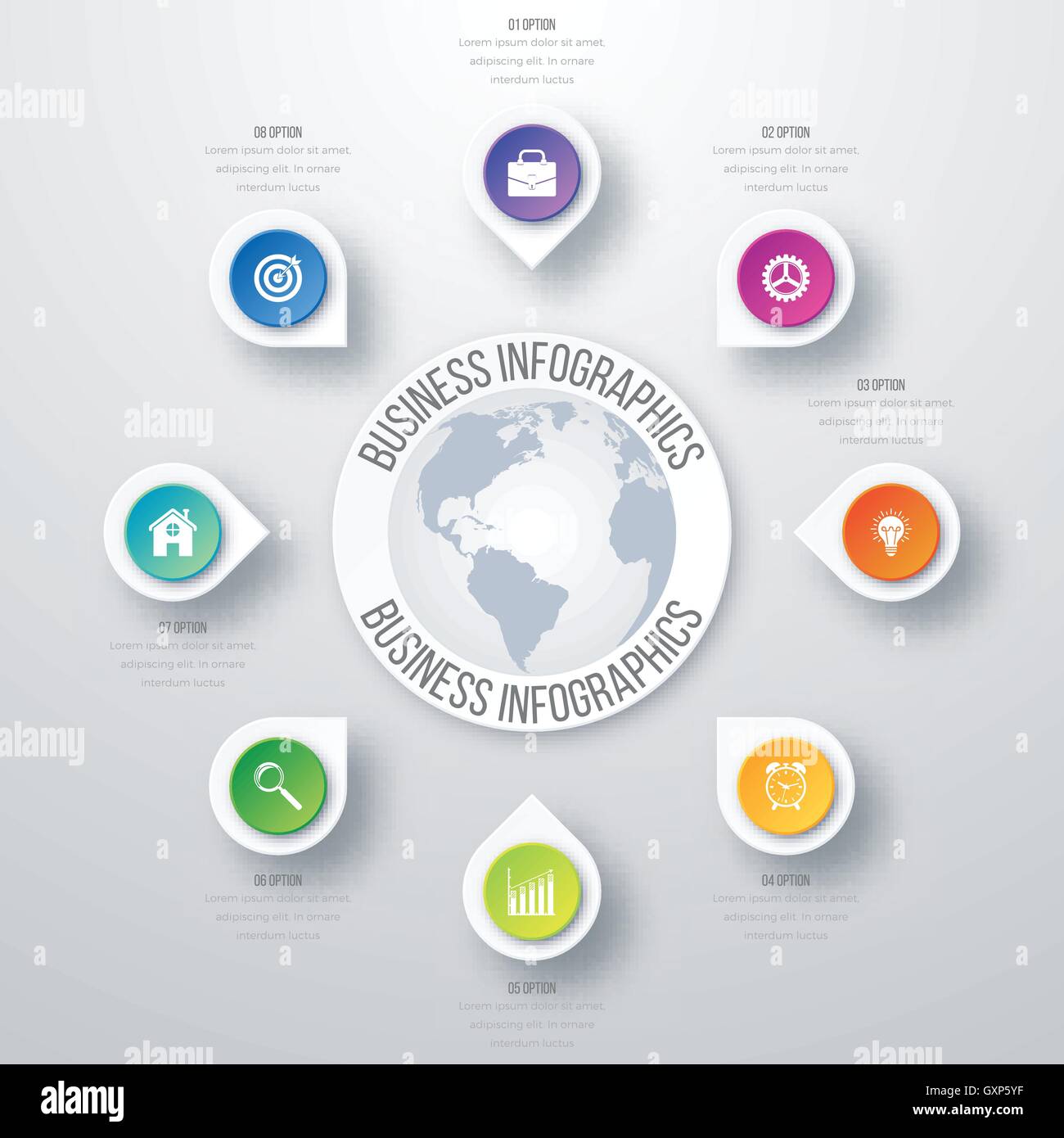 Vector illustration infographics eight options Stock Vector Image & Art ...