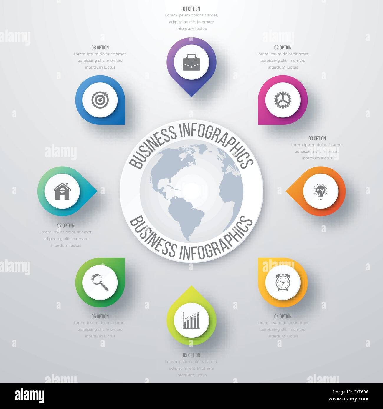 Vector illustration infographics eight options Stock Vector Image & Art ...