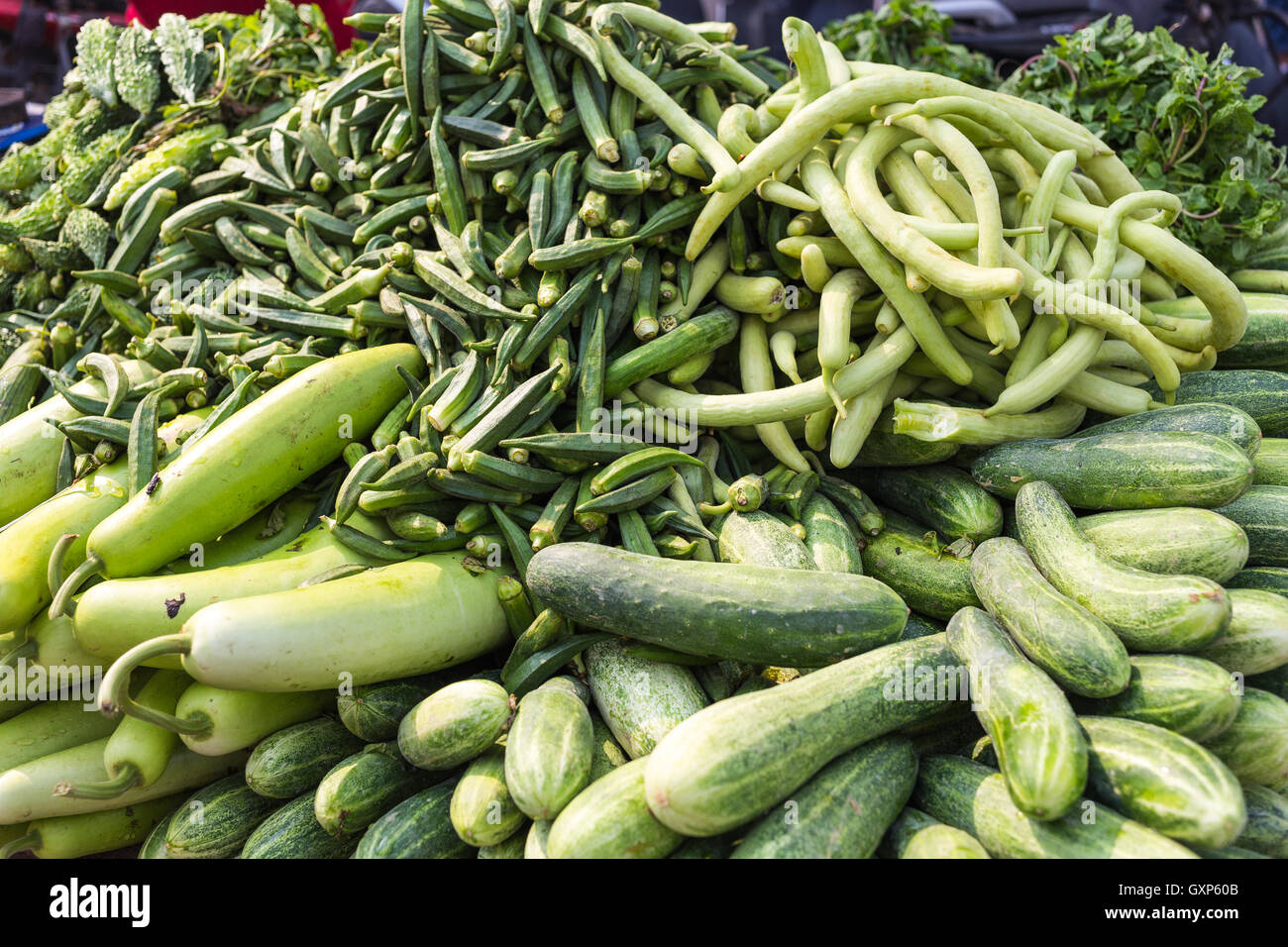 Large pile of cucumbers at a market in India Stock Photo - Alamy