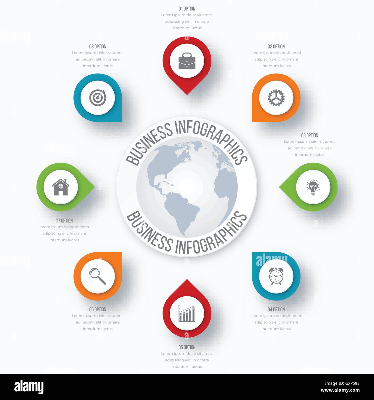 Vector illustration infographics eight options Stock Vector Image & Art ...