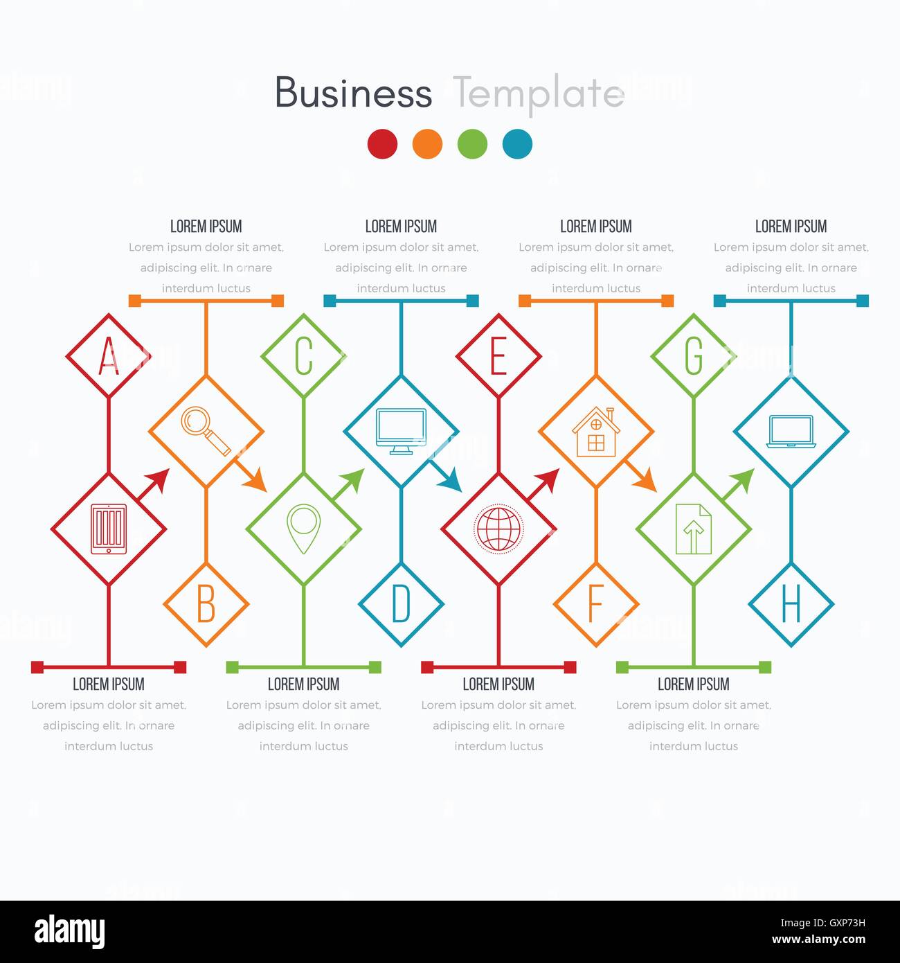 Four phase infographic Cut Out Stock Images & Pictures - Alamy
