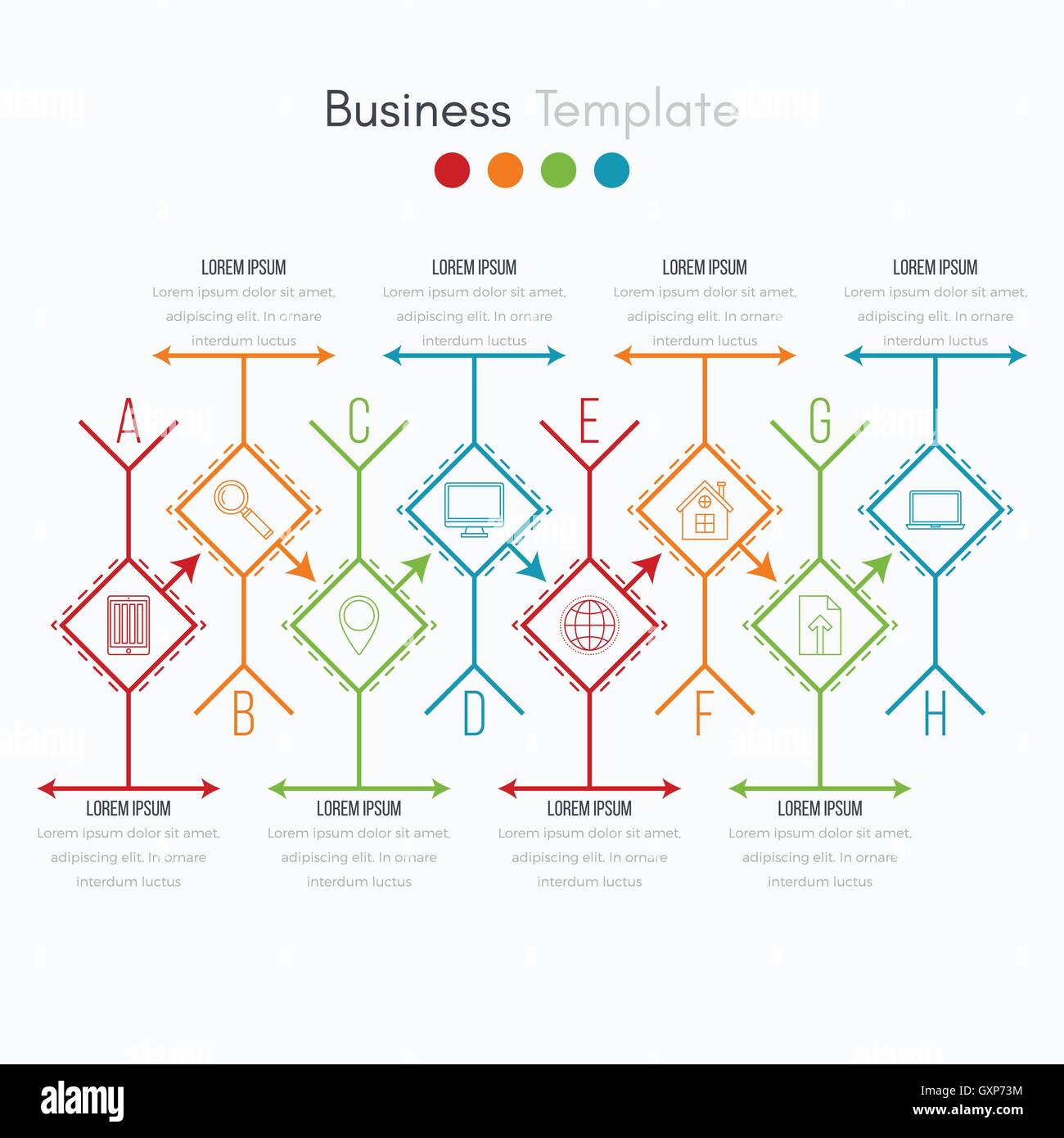 Four phase infographic Cut Out Stock Images & Pictures - Alamy