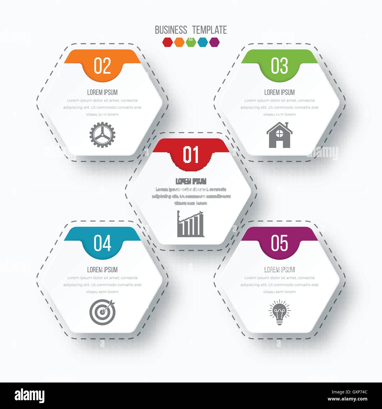 Vector illustration infographics five options Stock Vector Image & Art ...