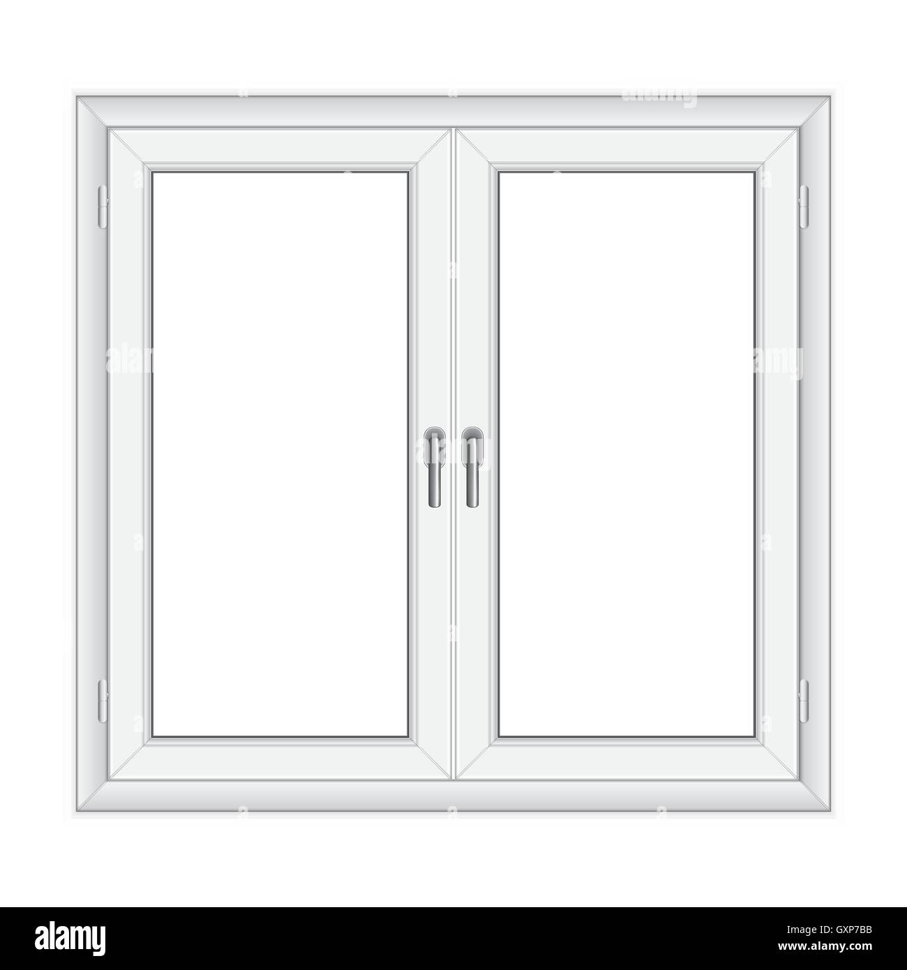 White PVC vector window isolated on white background Stock Vector Image ...
