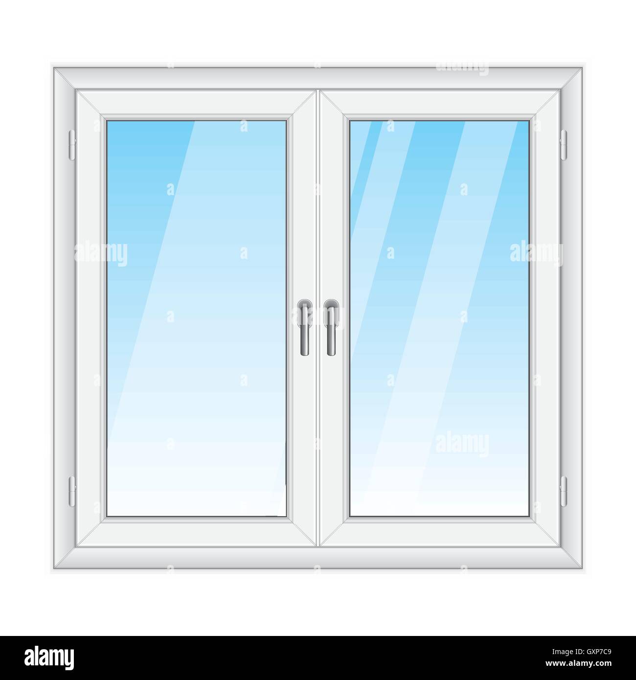White PVC vector window isolated on white background Stock Vector Image ...