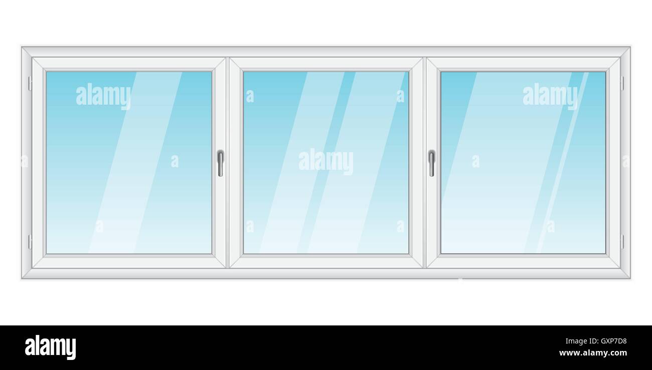 White PVC vector window isolated on white background Stock Vector Image ...