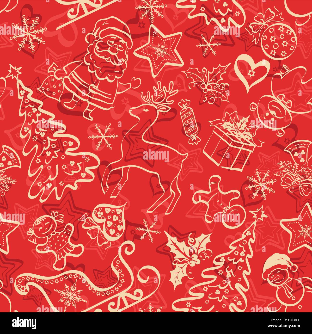 Christmas seamless background Stock Vector Image & Art - Alamy