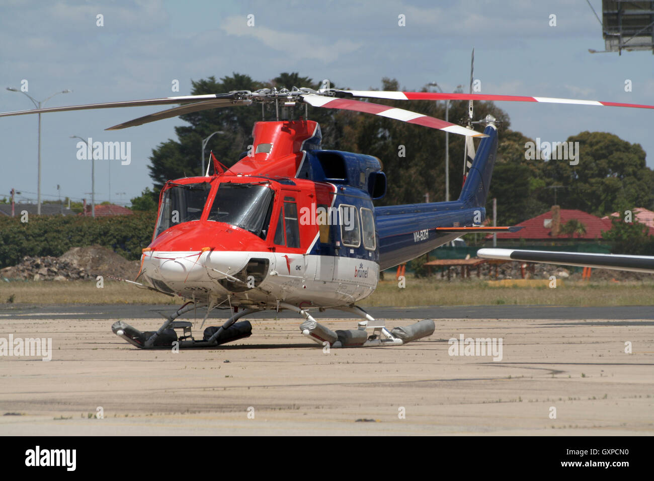 Bell 412 helicopter from CHC Helicopters on the tarmac of Melbourne ...