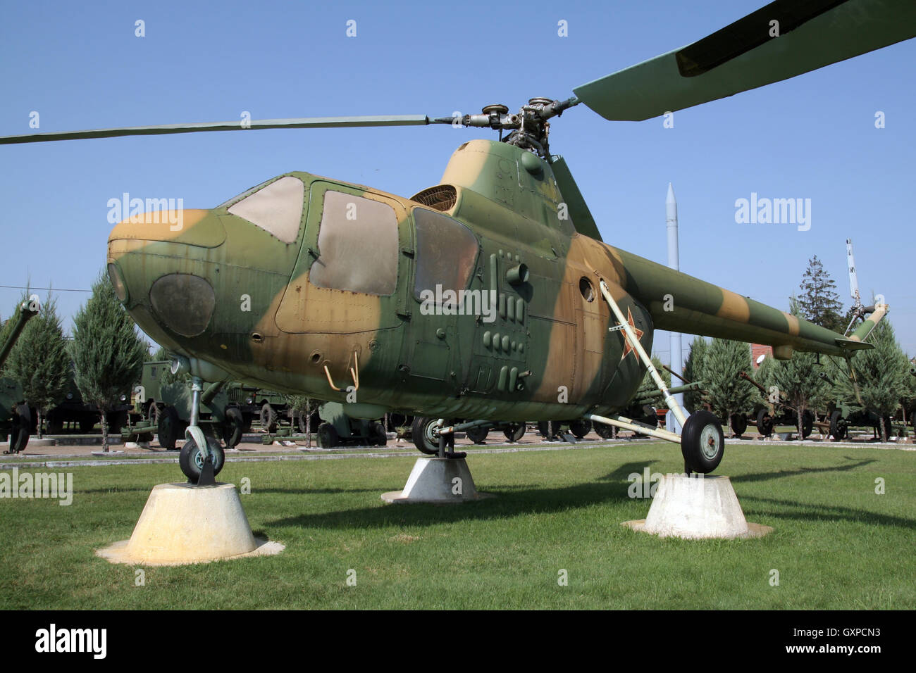 Hungarian Army Mi-1 helicopter on display in the Military Technology ...