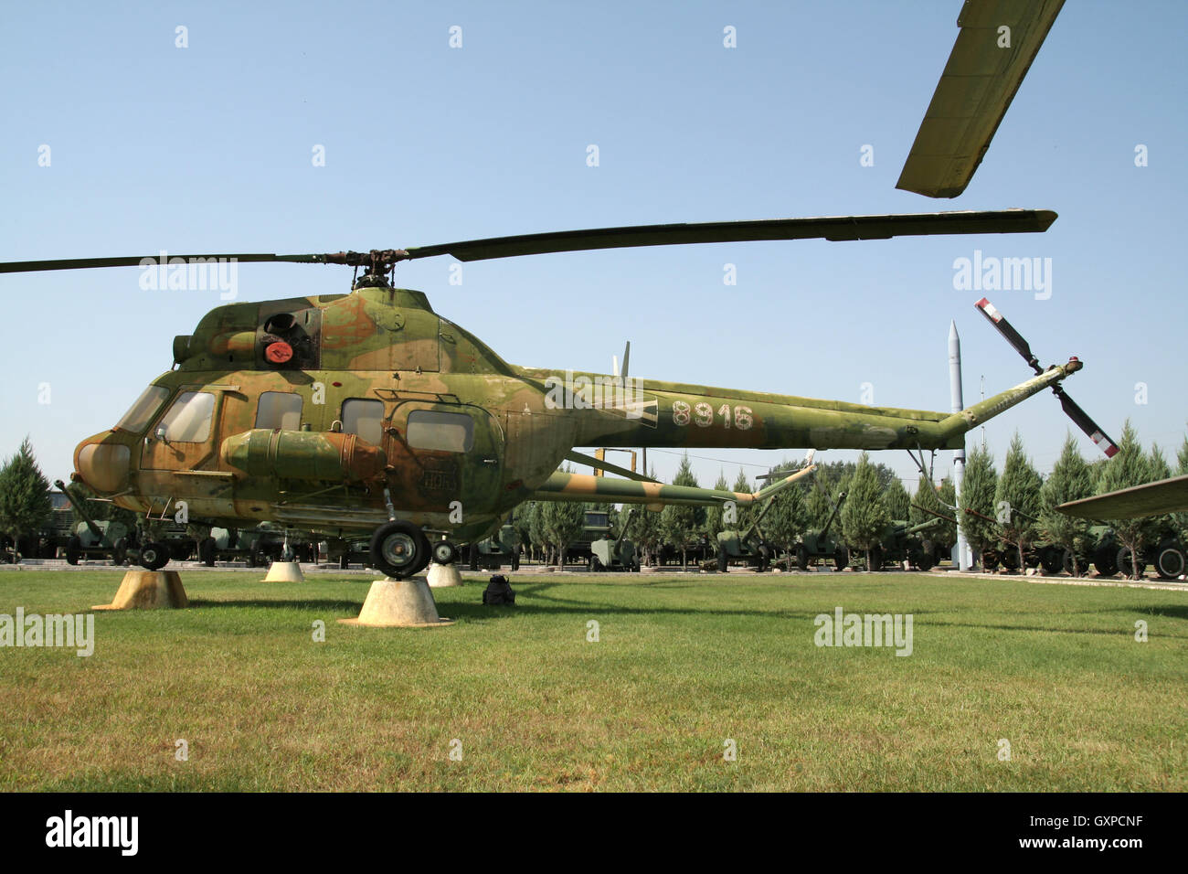 Hungarian Army Mi-2 helicopter on display in the Military Technology ...
